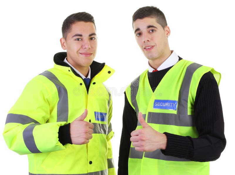 Two Security Guards Thumbs Up Stock Image - Image of protection, pose ...