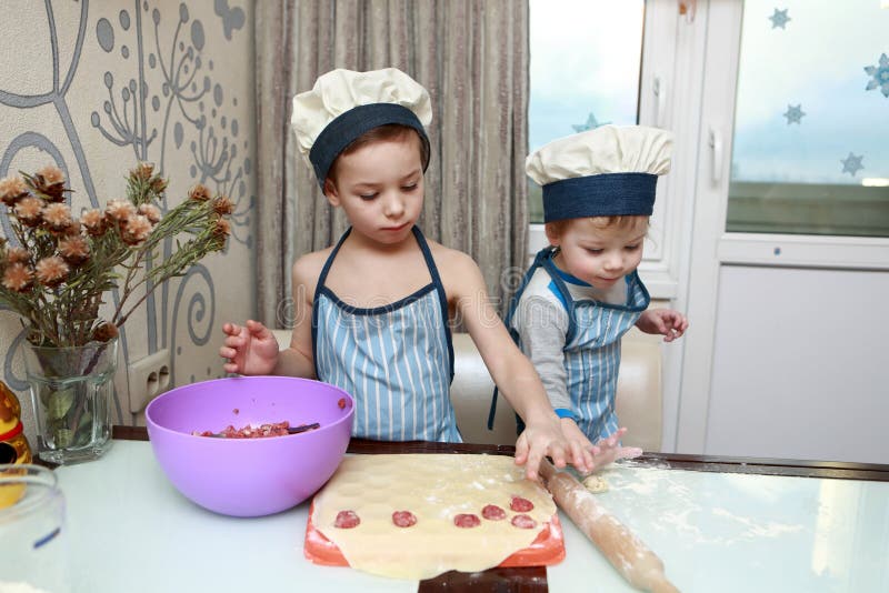 Two Serious Boys Mold Dumplings Stock Image - Image of meal, fine: 85560817