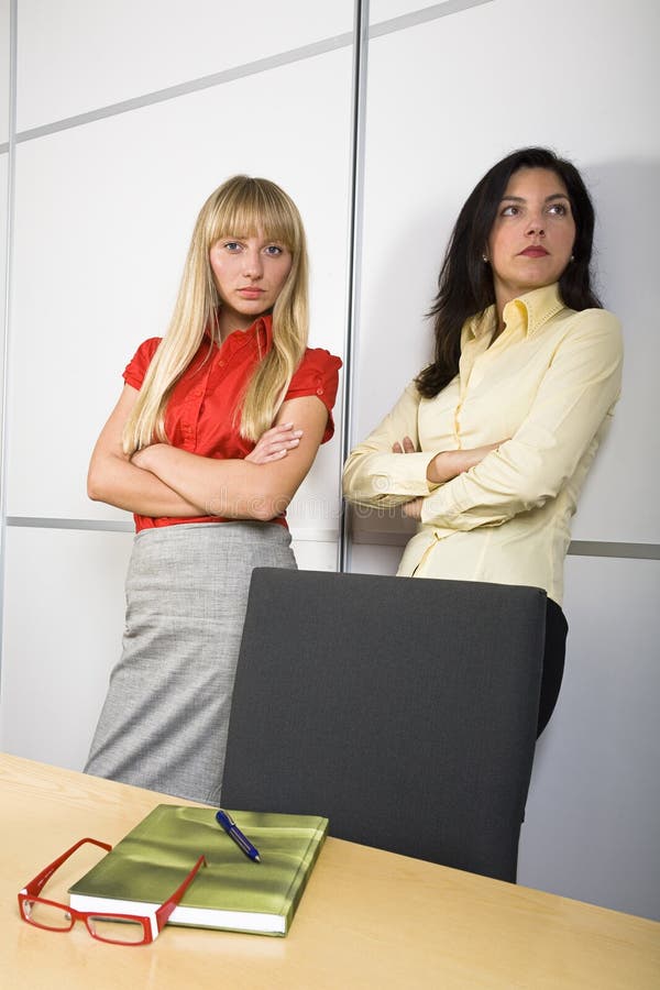 Two serious businesswomen stock photo. Image of environment - 3778592
