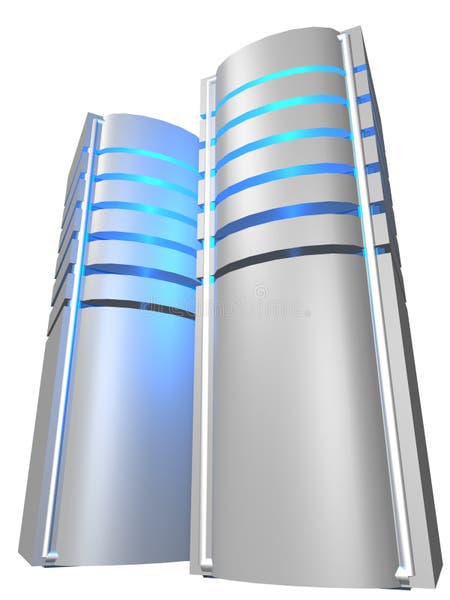 Two servers stock illustration. Illustration of grey, site - 593988