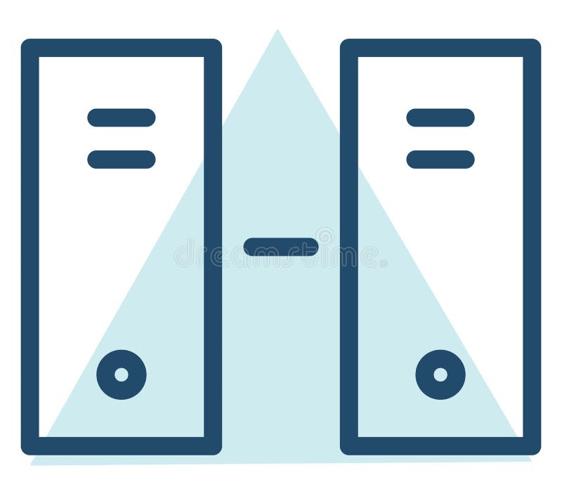 Two servers, icon stock vector. Illustration of white - 261076888