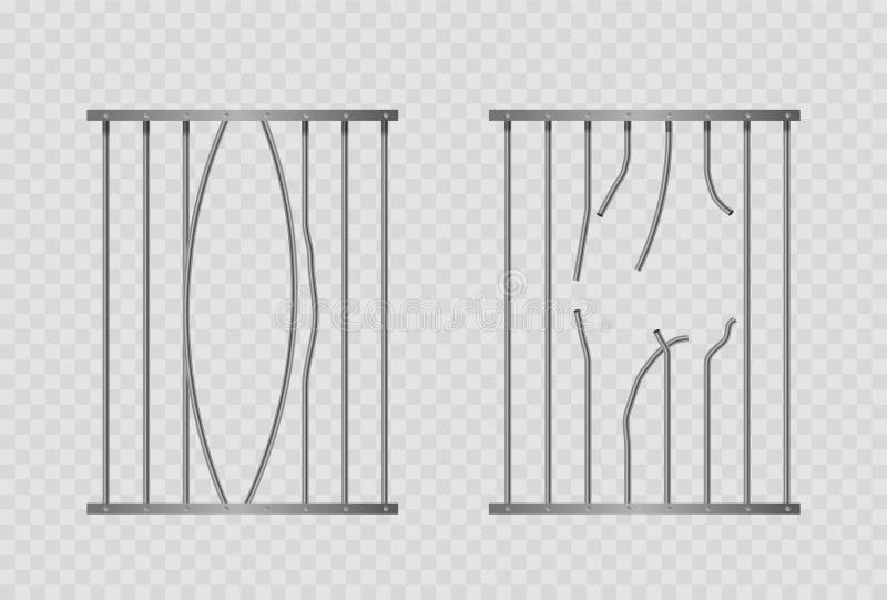 Realistic Broken Prison Bars Stock Illustrations – 46 Realistic Broken ...