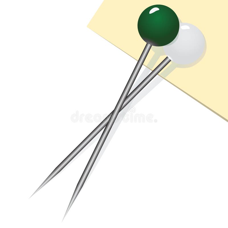 Two sewing pins stock vector. Illustration of connect - 28918202