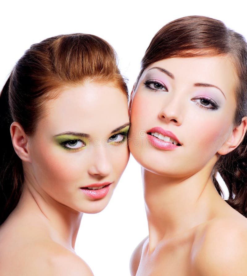 Two young women stock image. Image of happy, creativity - 7245723