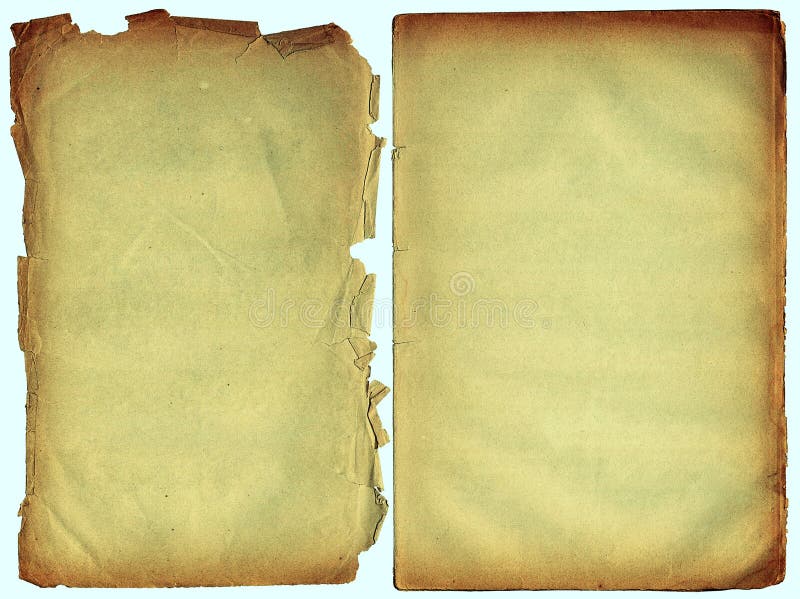 Two Shabby Blank Pages With Fragmentary Edges. Picture Image: 4413666