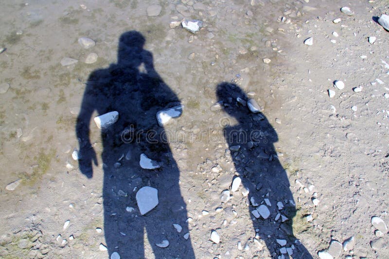Two Shadows from an Adult and a Child Stock Image - Image of life ...