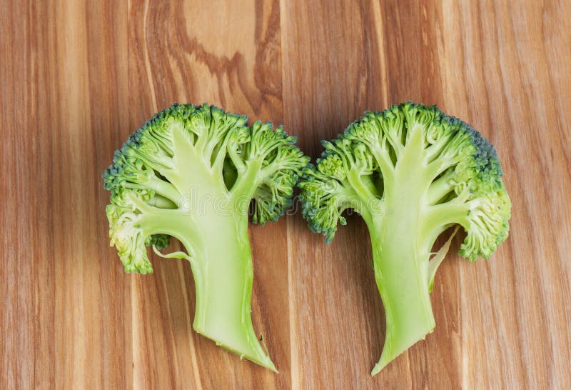 Two shares of broccoli stock image. Image of paring, eating - 51227801