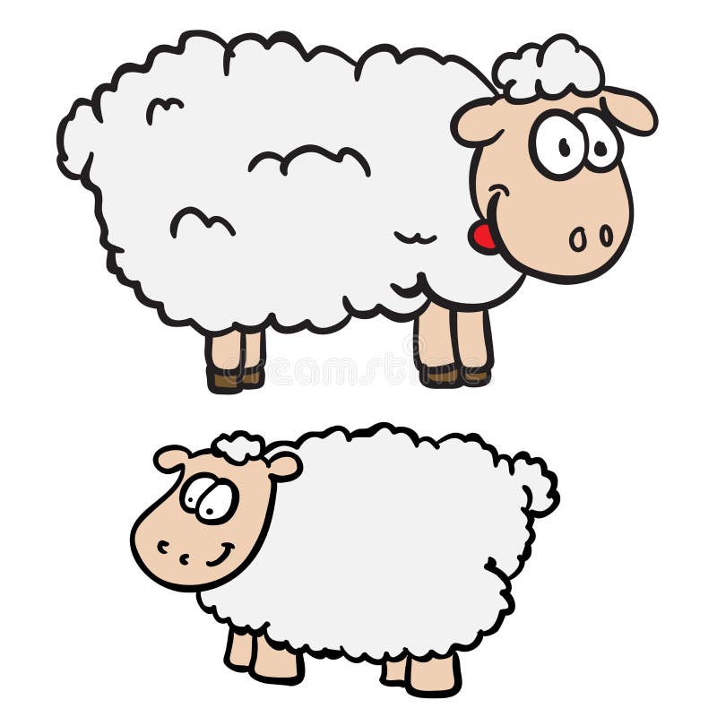 Two sheep stock illustration. Illustration of cartoon - 72588752