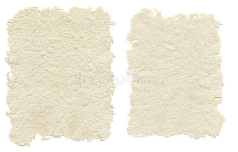 Two Sheets of Handmade Paper Stock Image - Image of material, natural ...