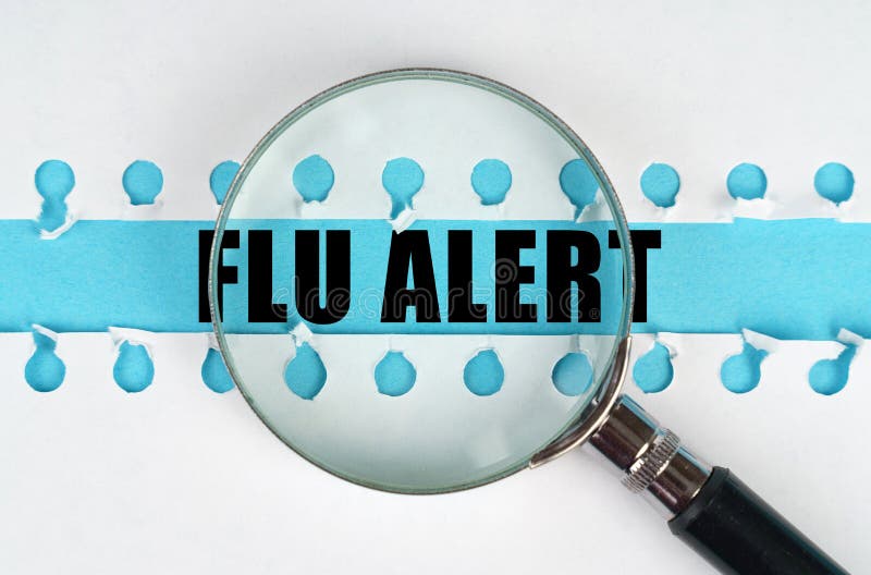 Between Two Sheets from a Notebook on a Blue Stripe with the ...