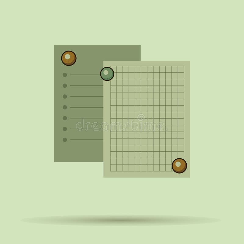 Two sheets of paper stock illustration. Illustration of blank - 52041907