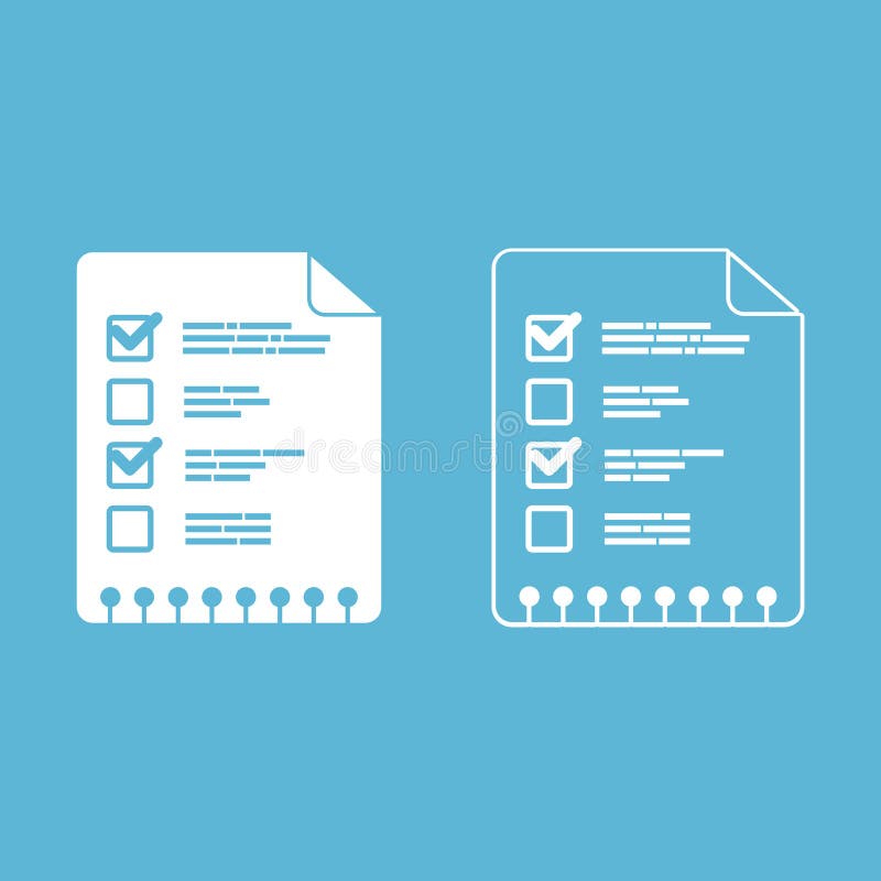 Notepad ticks stock vector. Illustration of reading, application - 31825346