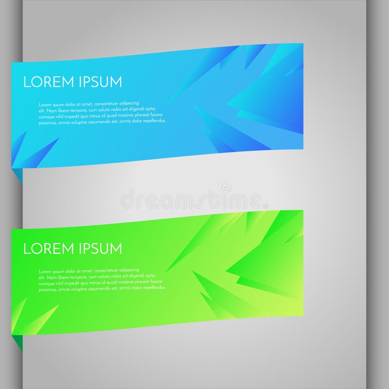 Two shiny banners. stock vector. Illustration of green - 70667455