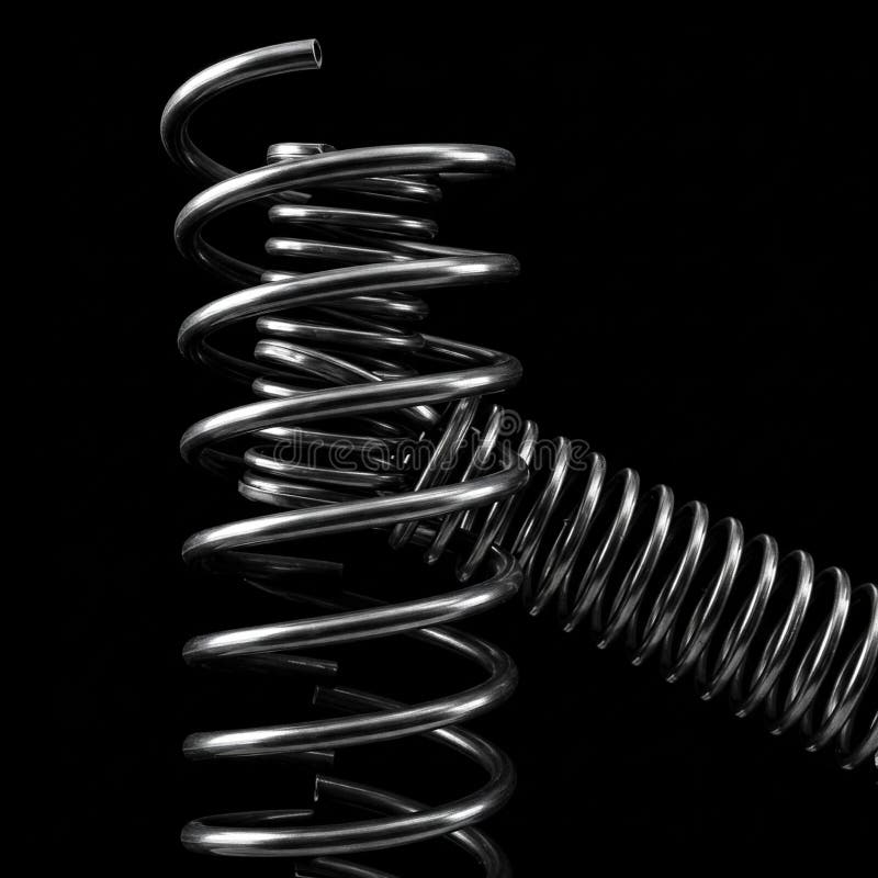 Shiny Silver Metal Springs Intertwined (Generated with AI) Stock Photo ...