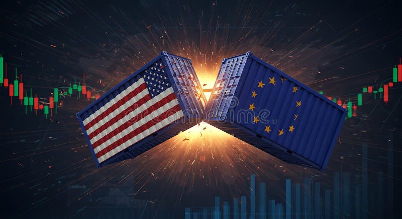 Two Shipping Containers Collide in the Center, with Explosive Visual ...