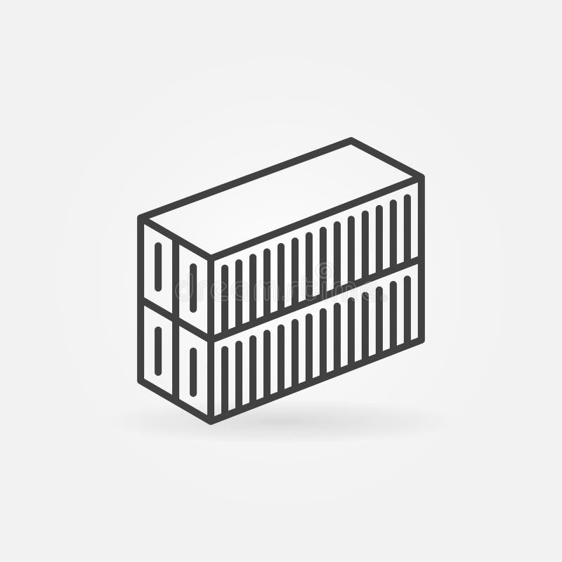 Two Shipping Containers Colored Icon - Vector Transportation Symbol ...
