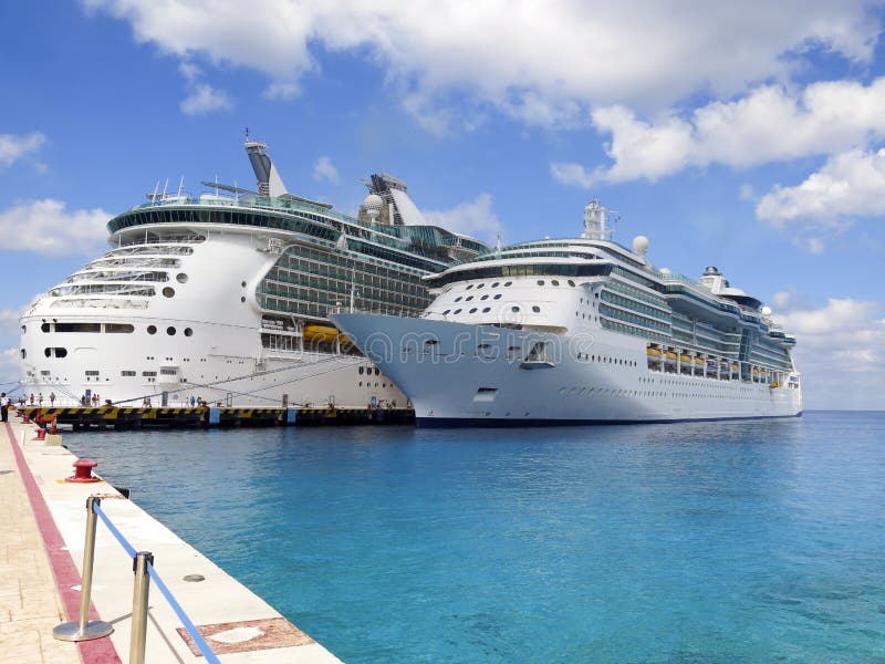 Two Ships stock photo. Image of blue, liner, cayman, vessel - 37863186