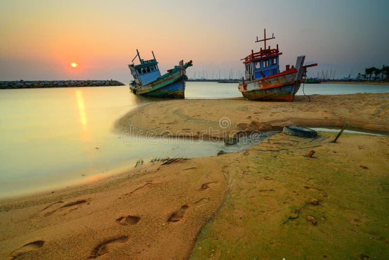 Two ships Hulk stock photo. Image of beached, nature - 50878168