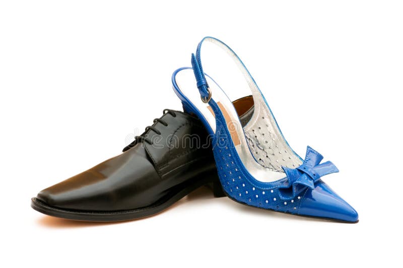 Two shoes isolated stock image. Image of romance, leather - 7202715