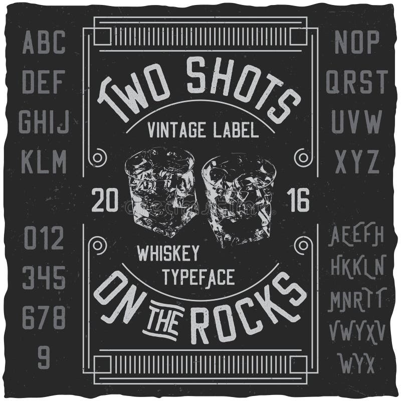 Two Shots Poster stock vector. Illustration of good - 213346827