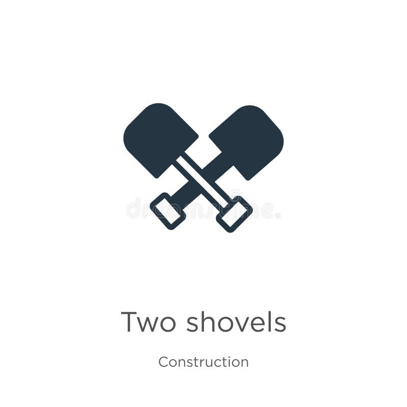 Two Shovels Icon Vector. Trendy Flat Two Shovels Icon from Construction ...
