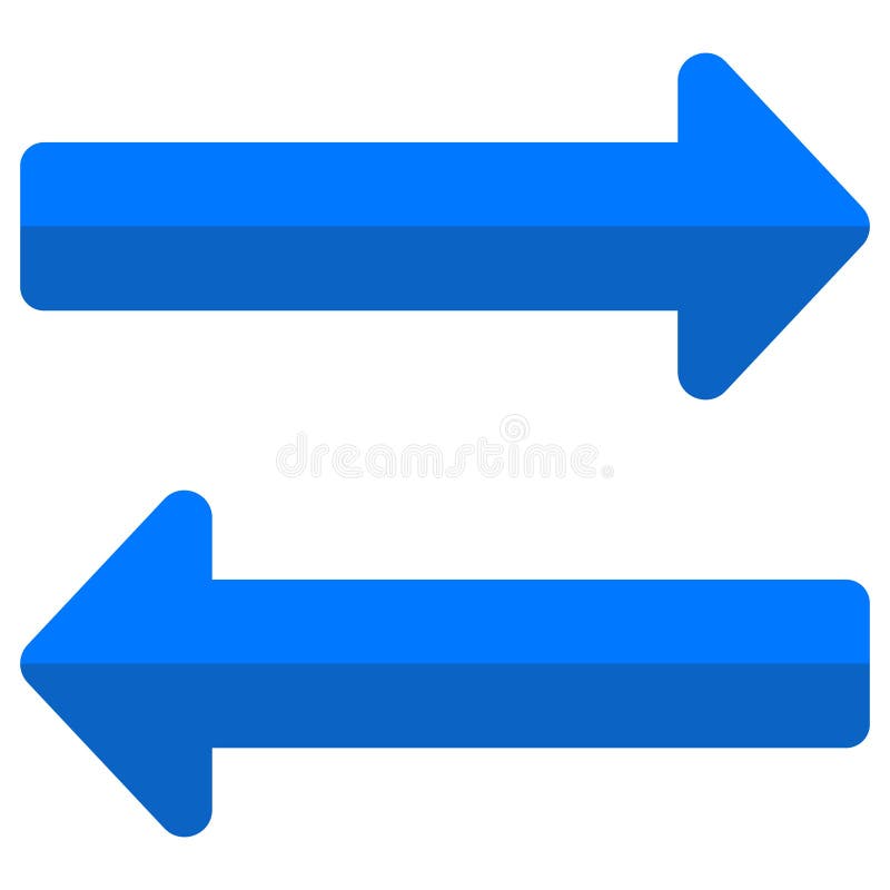 2 Side Arrow Outline, Thin, Flat, Digital Icon for Web and Mobile ...