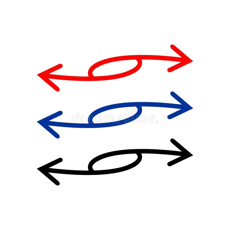 Two Side Arrow Symbols of Exchange and Direction Stock Illustration ...