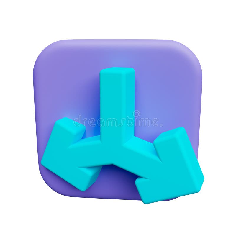 Two Side Arrows 3d Icon Render Illustration Stock Illustration ...