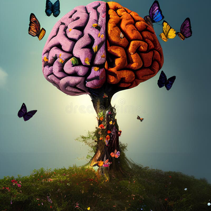 Colorful Brain Flowers Stock Illustrations – 406 Colorful Brain Flowers ...