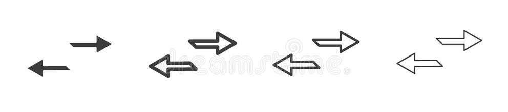 Two Side Icon Vector Set on White Background Stock Vector ...