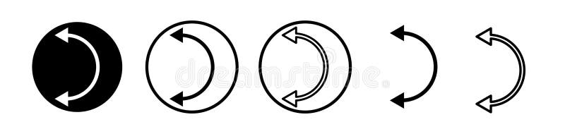 Two Side Line Icon Isolated on White Background Stock Illustration ...