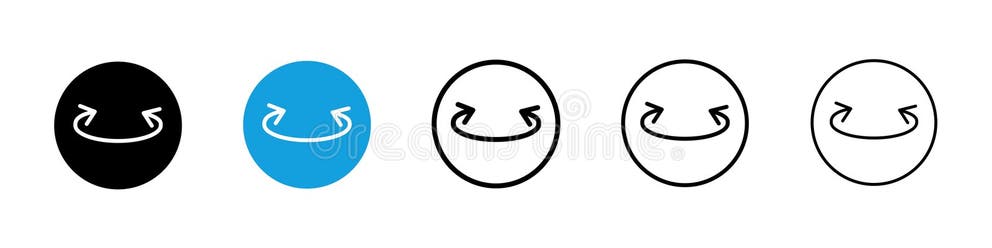 Two Side Line Icon Isolated on White Background Stock Vector ...