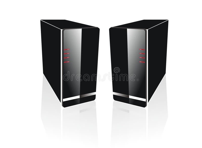 Black server stock illustration. Illustration of industry - 7187401