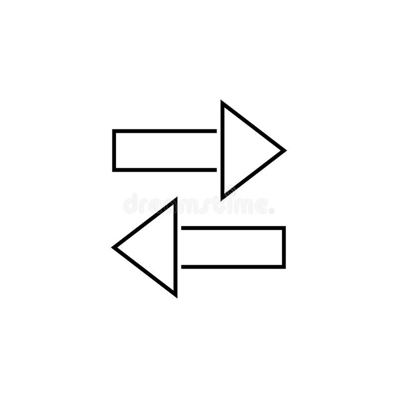 Two-sided Arrow Icon. Thin Line Icon for Website Design and Development ...