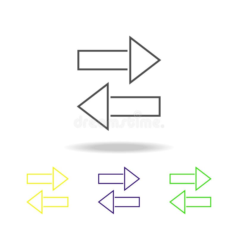 Double Sided Arrow Stock Illustrations – 132 Double Sided Arrow Stock ...