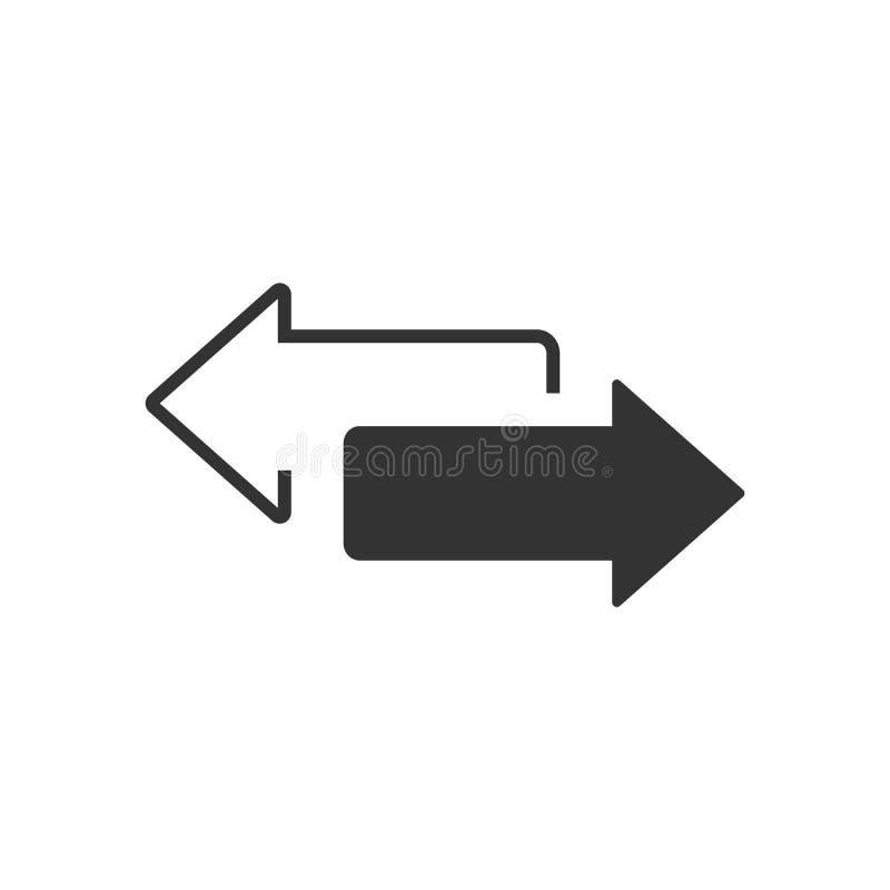 Two Sided Arrow Vector Icon Isolated on White Background Stock Vector ...