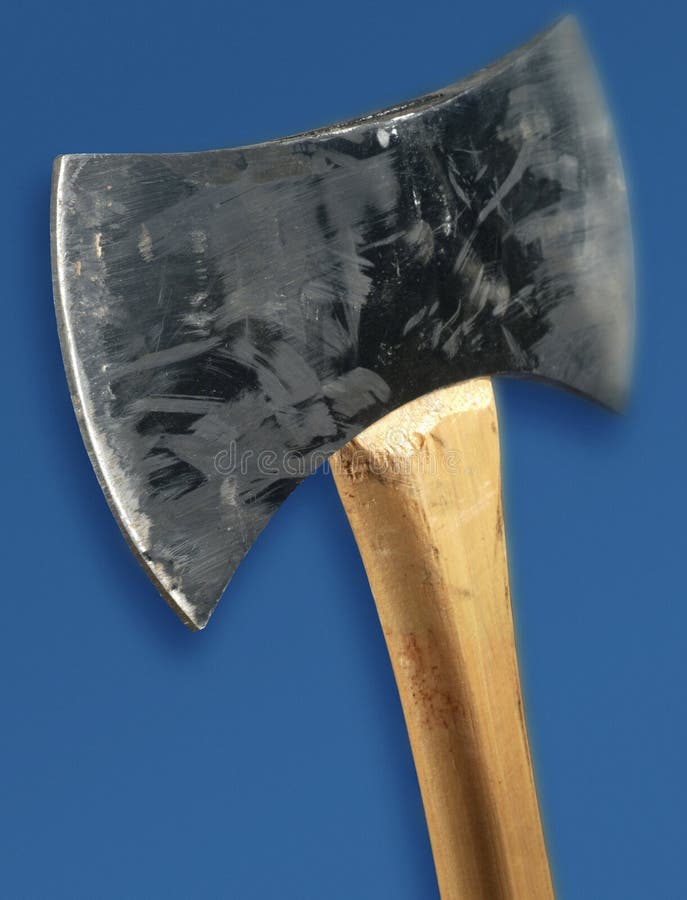 Two sided axe swinging. stock image. Image of chop, jack - 5546965