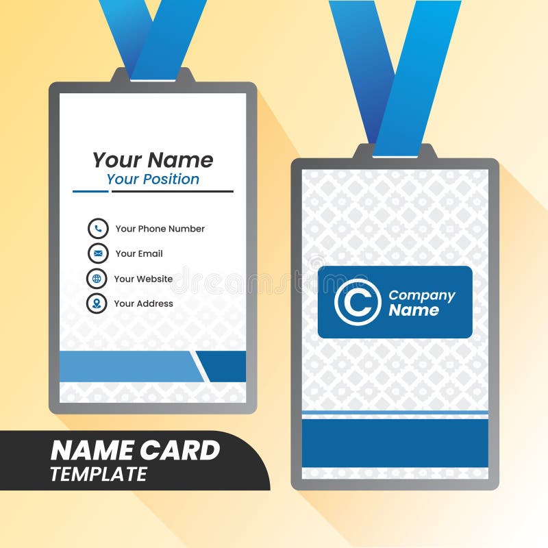 Two Sided Presentation of Professional Name or Visiting Card Design ...