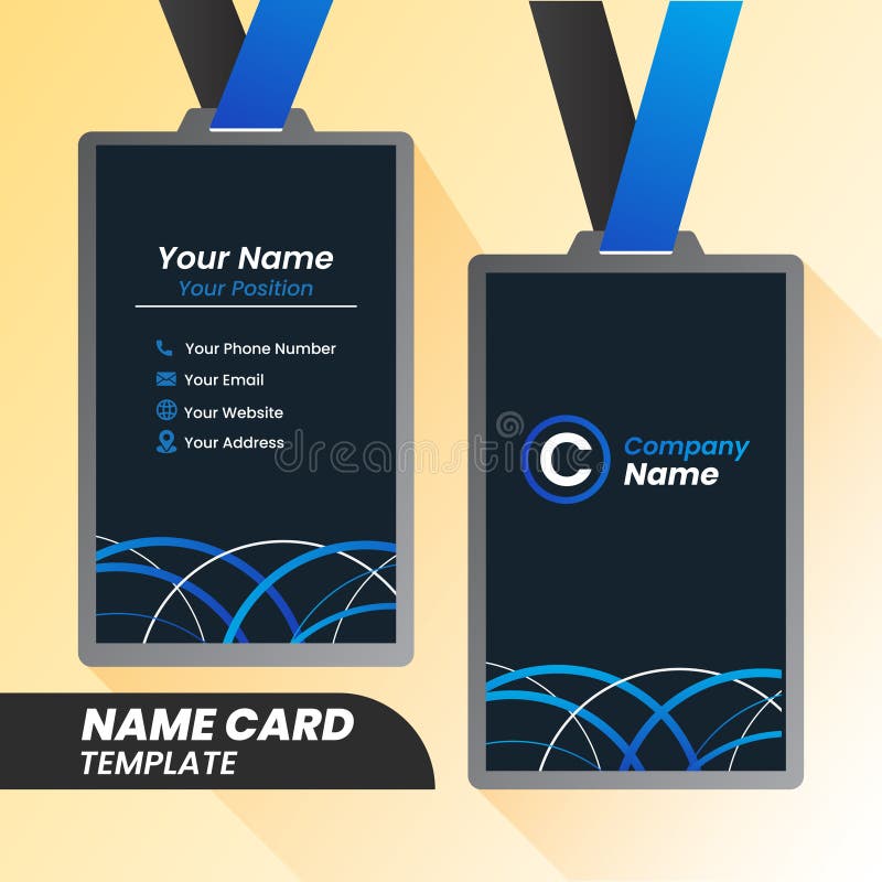 Two Sided Presentation of Professional Name or Visiting Card Design ...