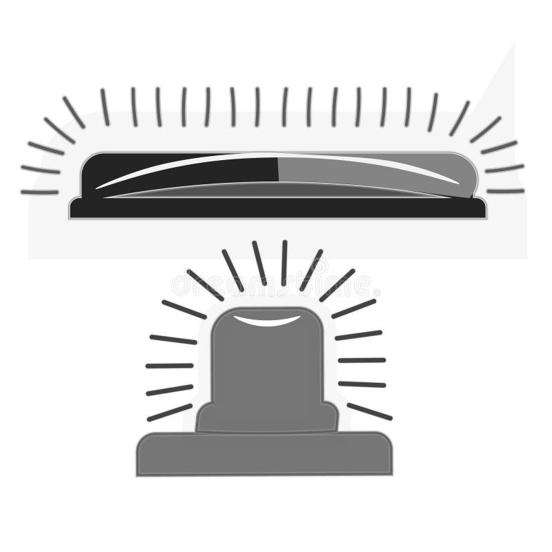 Two Signal Lights Installed on Special Emergency Vehicles in Gray Tones ...