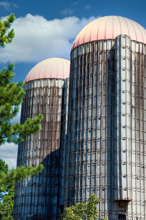 Two Silos Under Nice Sky stock image. Image of agriculture - 170751479