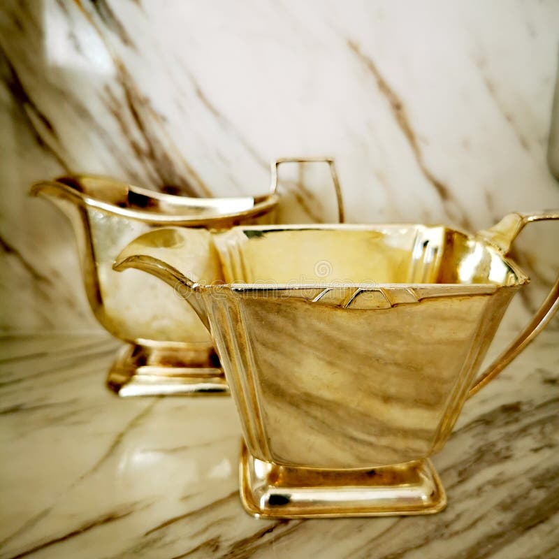Vintage Silver Marble Creamer Stock Photos - Free & Royalty-Free Stock ...