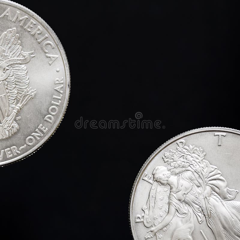 Gold and silver coins stock image. Image of token, moneys - 5398959