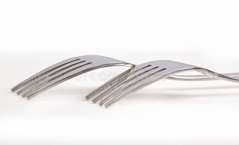 Two silver forks stock photo. Image of silver, restaurant - 27306186