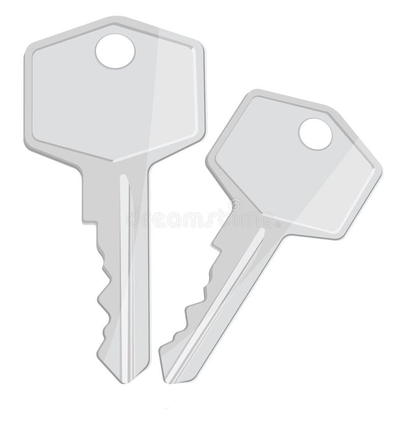Bunch of Keys on a Key Ring Vector or Color Illustration Stock Vector ...