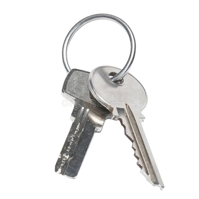 Two silver keys stock image. Image of estate, access - 302445971