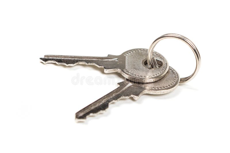 Two silver keys stock image. Image of home, knob, ring - 81347363