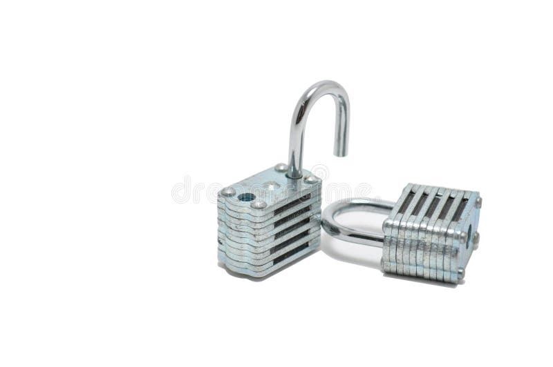 Two Silver Locks stock image. Image of white, lock, padlock - 11373937