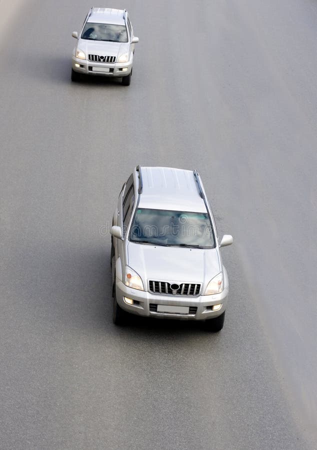 Two Silver luxury suv cars stock photo. Image of headlight - 2278796
