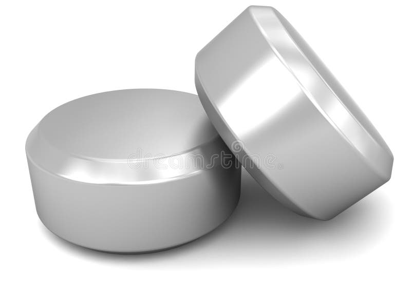 Two Silver Metallic Canister Container Stock Illustration ...